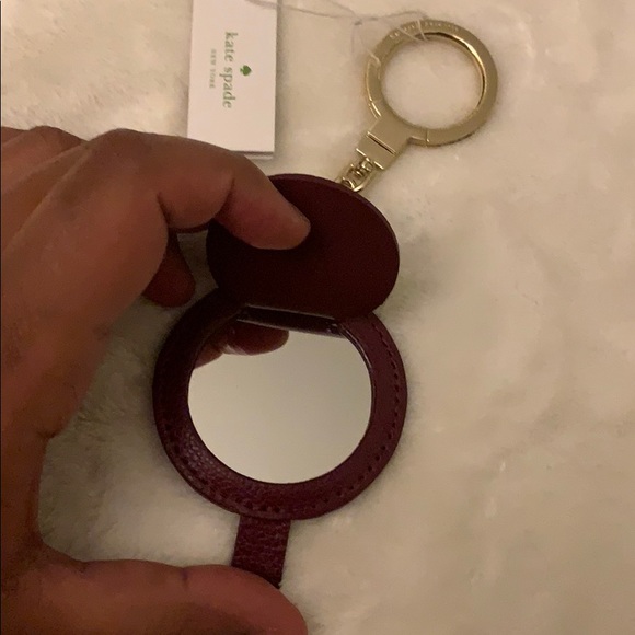 kate spade | Accessories | Burgundy Kate Spade Mirror Keychain | Poshmark
